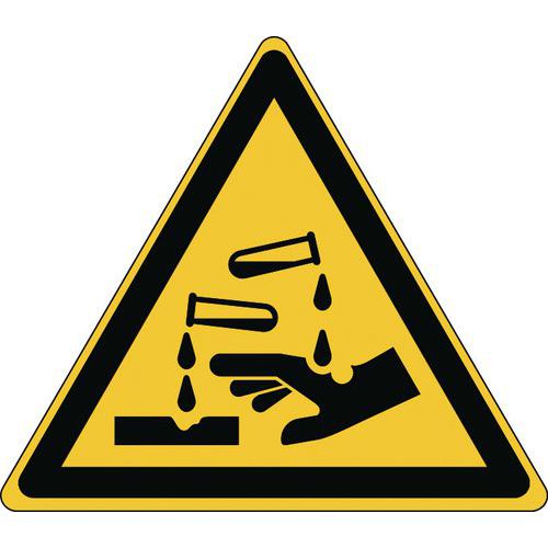 Waarschuwingsbord - Corrosieve stoffen - Hard - Manutan.nl