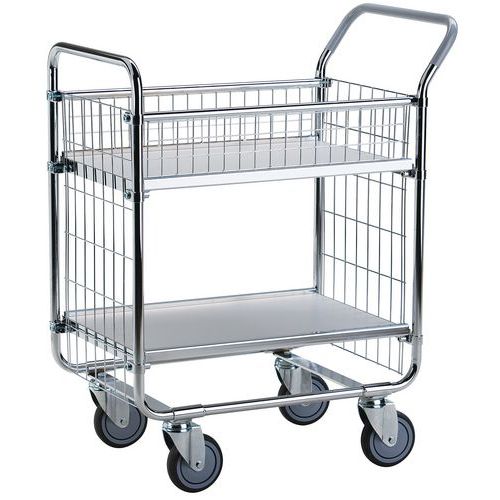 Etagewagen met houten legborden - 2 legborden - Draagvermogen 200 kg ...
