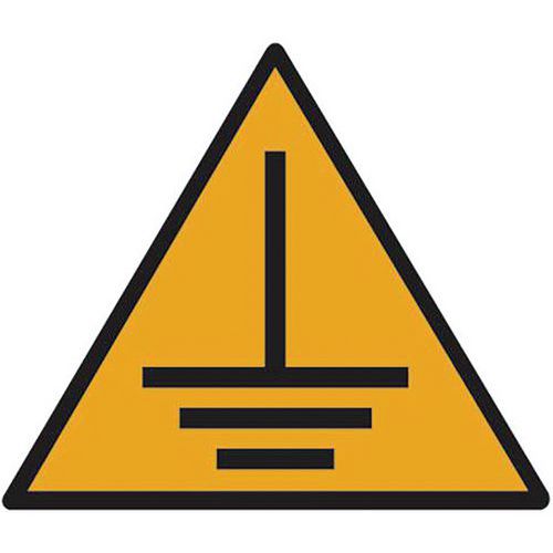 Waarschuwingsbord - Aarding - Aluminium - 200 mm - Manutan.nl