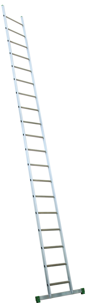 Enkelvoudige aluminium ladder Prima - 11 tot 19 treden ...
