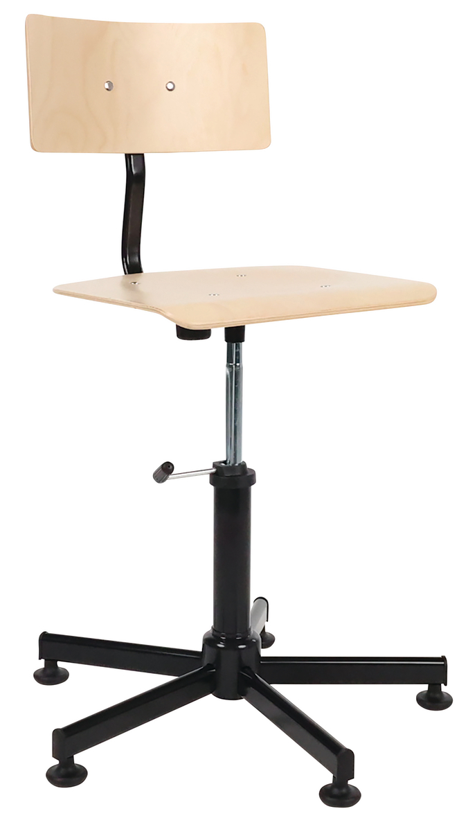 Werkplaatsstoel hout - Laag - Manutan.nl