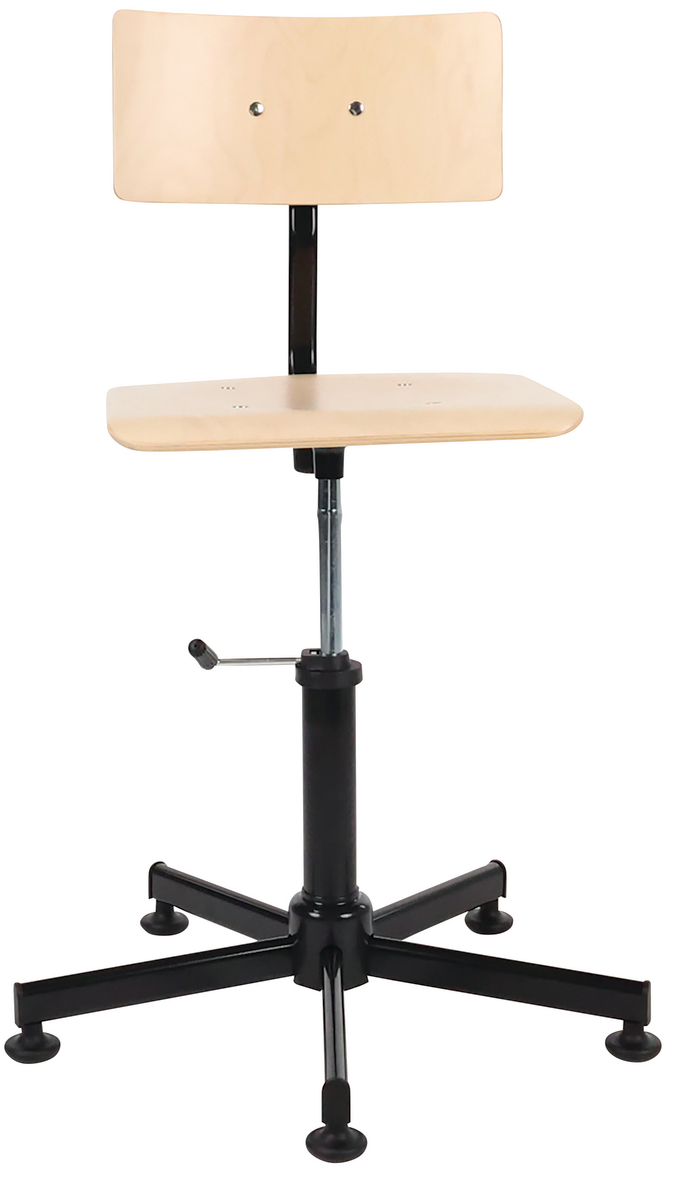 Werkplaatsstoel hout - Laag - Manutan.nl