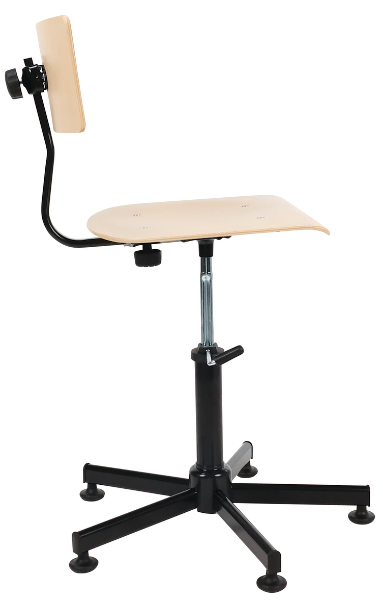 Werkplaatsstoel hout - Laag - Manutan.nl