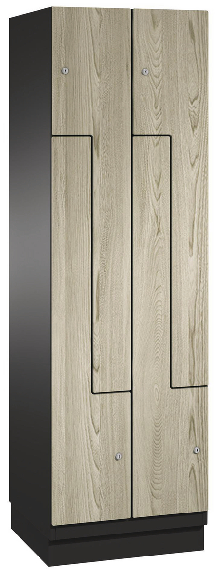 Lockerkast hout Z-vorm op sokkel - CP - Manutan.nl