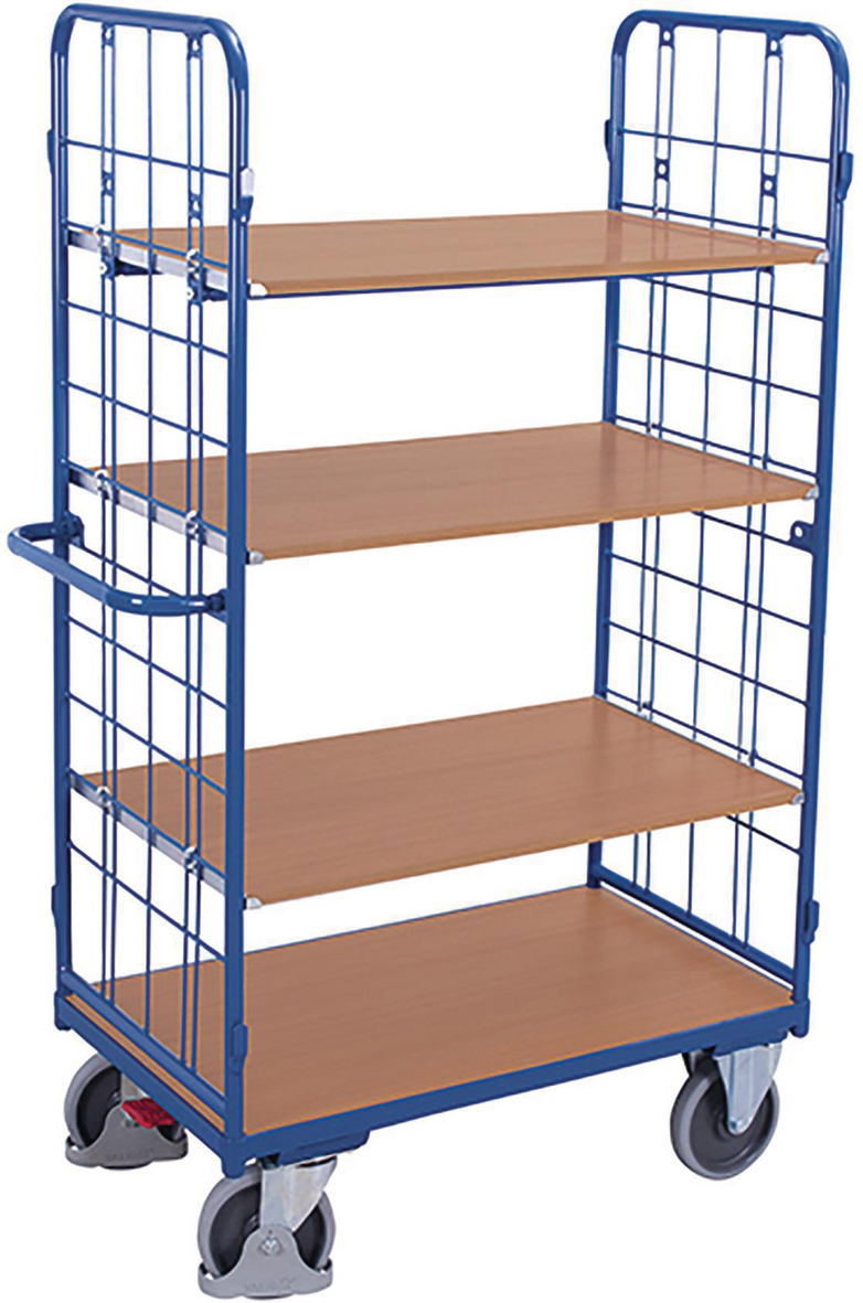 Hoge trolley met 4 plateaus - SW-serie - Manutan.nl