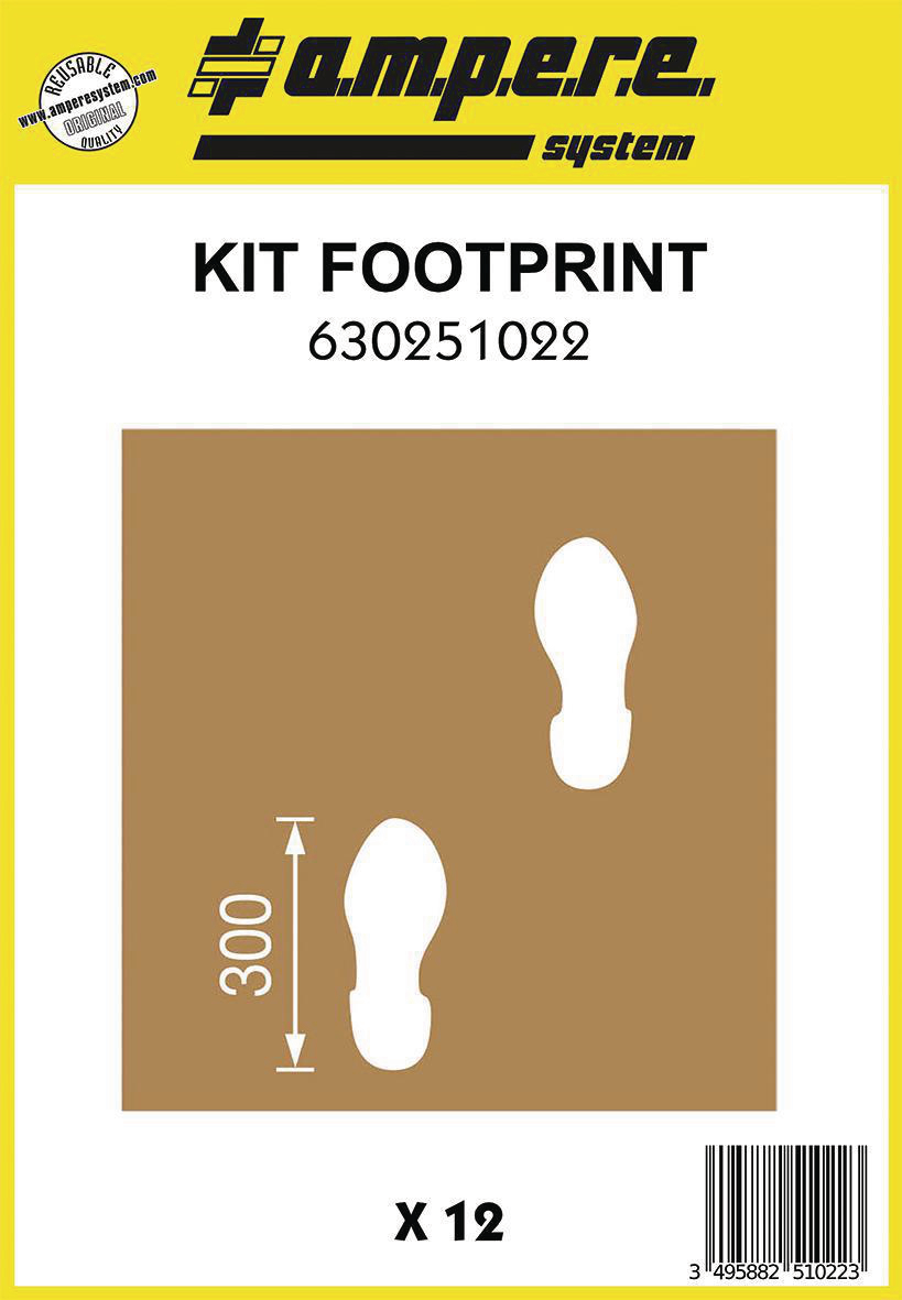 Sjabloon voetstappen - set Footprint - 12 platen - Ampere System ...