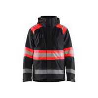 High Vis Shell Jacket Zwart/Fluor Rood - Blåkläder - Manutan.nl
