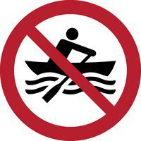 Pictogram Verboden voor handmatig bediende vaartuigen - Manutan.nl