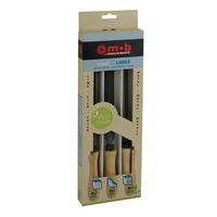 Set van 3 vijl met houten steel - Manutan.nl