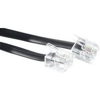 Telefoonkabel rj11m/m 5 mtr. zwart - Manutan.nl
