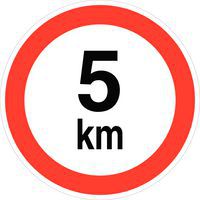 Pictogram - Maximum snelheid 5 km/u - Aluminium - Manutan.nl