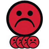 Impressiemagneetfolie 'Face', rood, set van 5 - Smit Visual - Manutan.nl