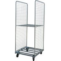 Rolcontainer 2-zijdig gaas 50x50 mm - 1 legbord - 400 kg - Manutan.nl