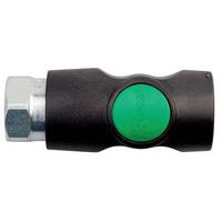 Koppeling met binnendraad Euro 1/4 inch groen Rodac - Manutan.nl