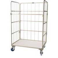 Nestbare rolcontainer - Basis van staal - Draagvermogen 500 kg - Manutan.nl