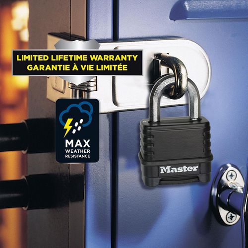 Hangslot - Cijferslot - massief zink - Excell - Master Lock - Manutan.nl