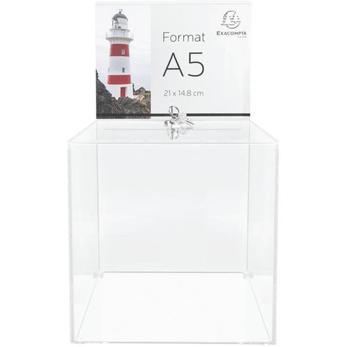 Stembus transparant met deksel - Exacompta - Manutan.nl