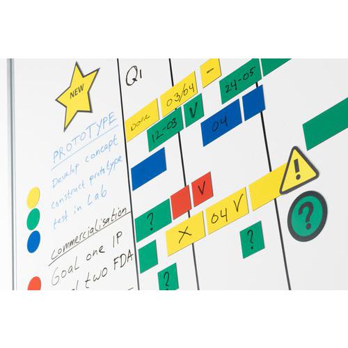 Symbool Rechthoek blauw, set van 5 stuks - Smit Visual - Manutan.nl