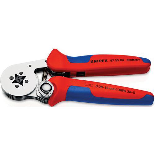 Krimptang zelfinstellend voor adereindhulzen met zij-invoering Knipex ...