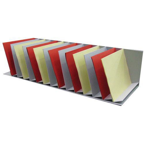 Sorteerrek met schuine tussenschotten - Grijs | Paperflow | Manutan