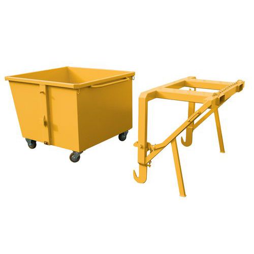 Kiepcontainer met hijsbalk PL op wielen CP - Goubard - Manutan.nl