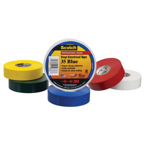 Gekleurde isolatietape vinyl - Scotch® 35 - 3M - Manutan.nl