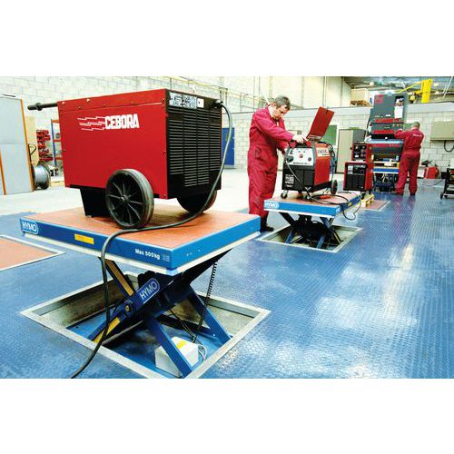 Vaste, ergonomische heftafel AX - Hefvermogen 400 tot 2000 kg - Manutan.nl