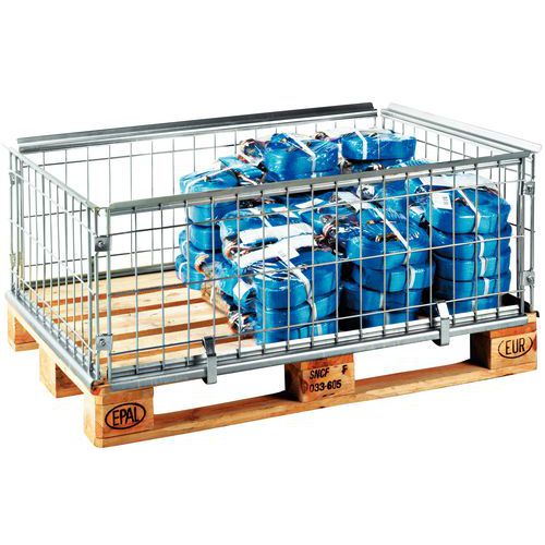 Palletkist verzinkt staaldraad - inklapbaar - Manutan.nl