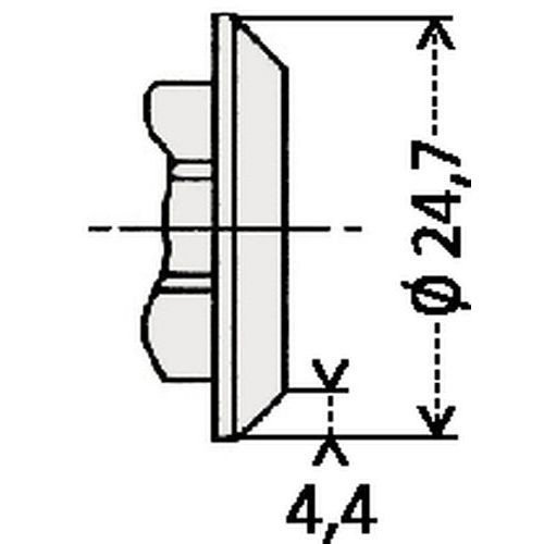 Milieuvriendelijk kantelslot - lengte behuizing 20 mm - ronde kop ...