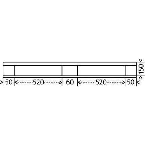 Metalen pallet - Breedte 800 mm - Manutan.nl