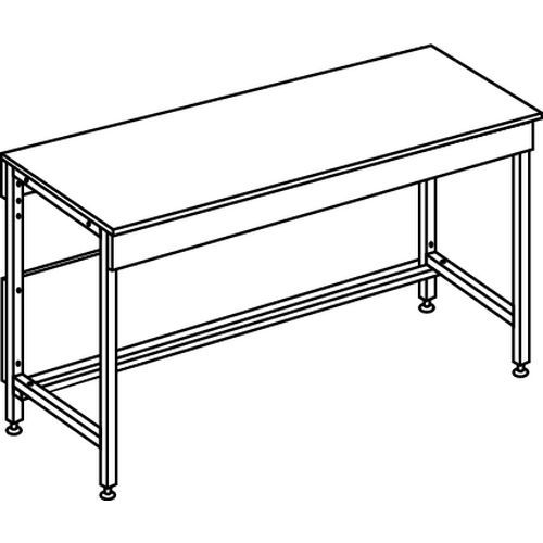 Laboratoriumtafel modulair - Gelamineerd - Zonder muurplaat - Manutan.nl