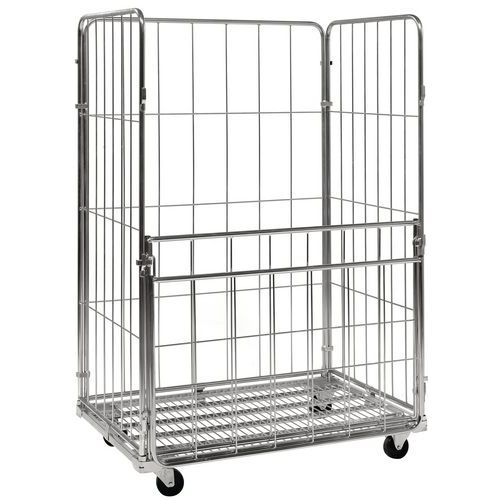 Maxi-rolcontainer 4 zijden - Neerklapbaar paneel - Draagvermogen 400 kg ...