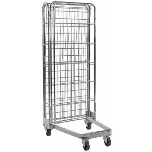 Nestbare rolcontainer 3 zijden - Draagvermogen 400 kg - Manutan.nl