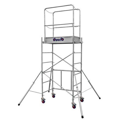 Stalen steiger Rolly mini - inklapbare voet - Duarib - Manutan.nl