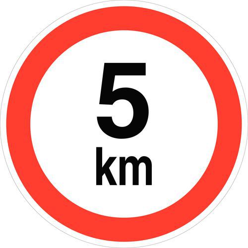 Pictogram - Maximum snelheid 5 km/u - Aluminium | Manutan