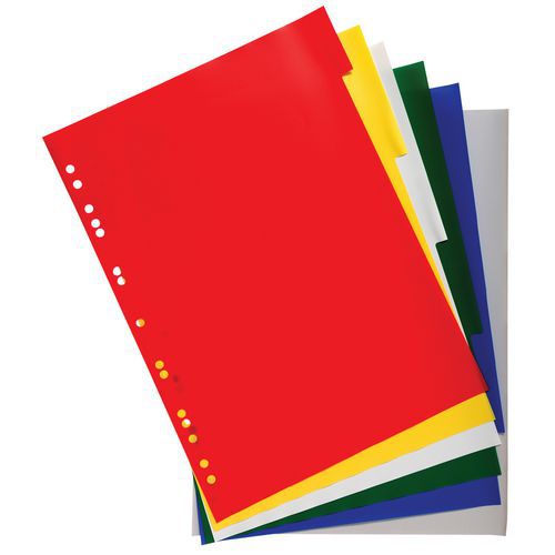 Tabblad 100 st chromaline pp 6 tabs A4 Exacompta - Manutan.nl