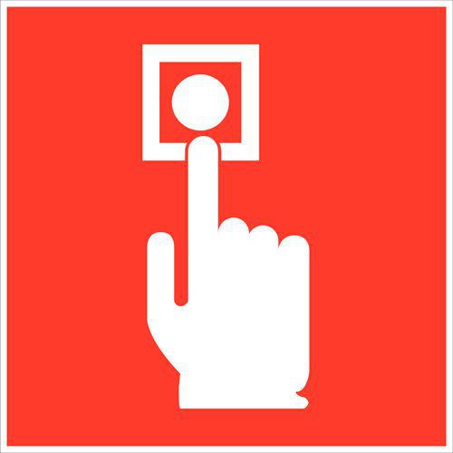 Brandbestrijdingsbord - Brandalarmknop - Hard | Manutan