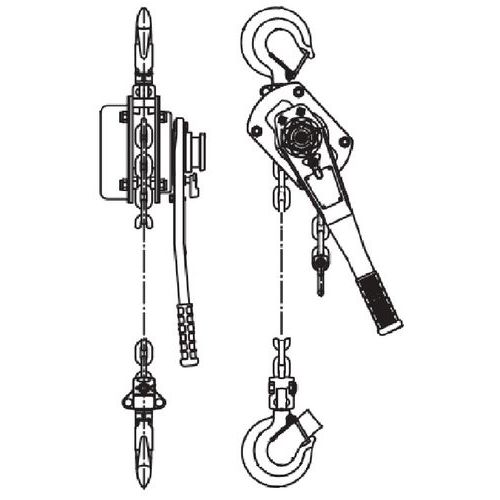 Handtakel Premium met hendel 750 tot 9000 kg - Manutan.nl