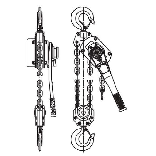 Handtakel Premium met hendel 750 tot 9000 kg - Manutan.nl