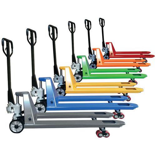 Palletwagen premium 2500 kg - Gekleurd - Met naamlabel gemakkelijk en ...