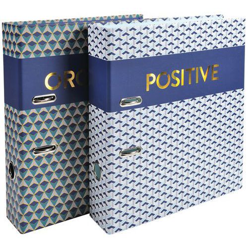 Ordner met hefboom overtrokken met papier rug 70mm A4 COPPER TIME ...