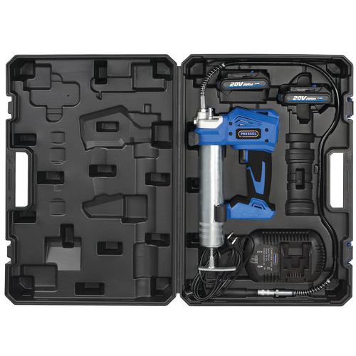 Smeerpomp op accu met ZBH - ergonomische handgreep - Pressol - Manutan.nl