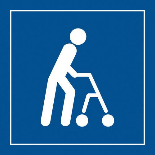 Pictogram toegankelijkheid voor rollator in PVC - Manutan.nl