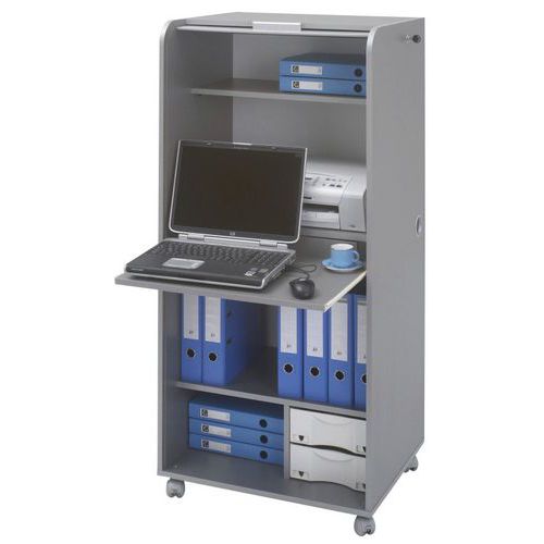 Mobiele computerkast Orga kleur wit - Manutan.nl