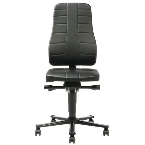 Lage werkplaatsstoel All-in-One - Op wielen | Manutan