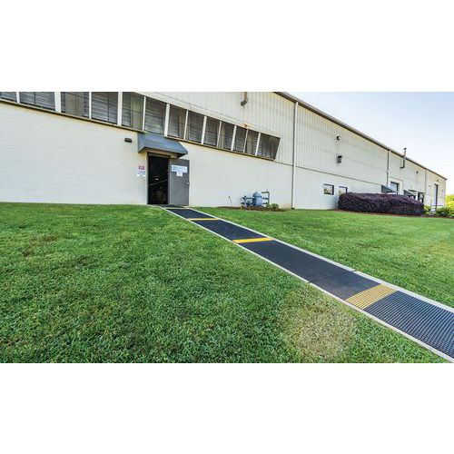 Soepel rooster Crossgrip Line - afwisselende markering zwart/geel - op ...