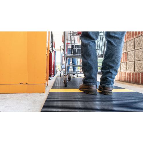 Soepel rooster Crossgrip Line - afwisselende markering zwart/geel - op ...