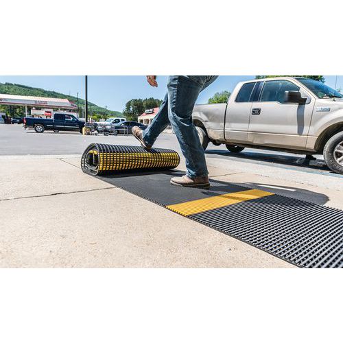 Soepel rooster Crossgrip Line - afwisselende markering zwart/geel - op ...