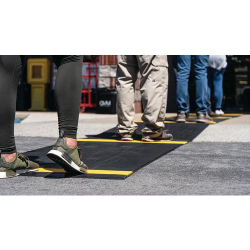 Soepel rooster Crossgrip Line - afwisselende markering zwart/geel - op ...