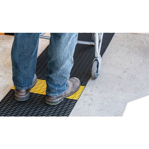 Soepel rooster Crossgrip Line - afwisselende markering zwart/geel - op ...